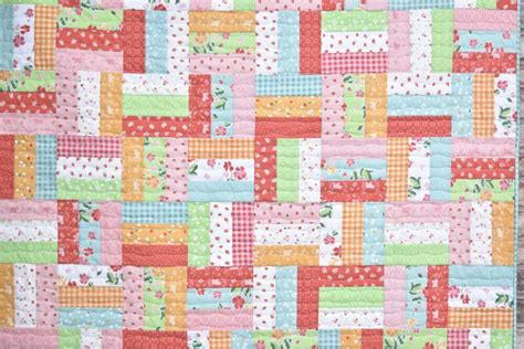 Jelly Roll Rail Fence Quilt Pattern
