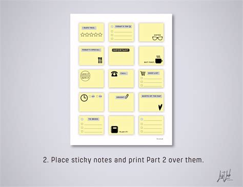 Mini Sticky Notes Pdf Imprimible Se Adapta A Blocs De Notas Etsy M Xico