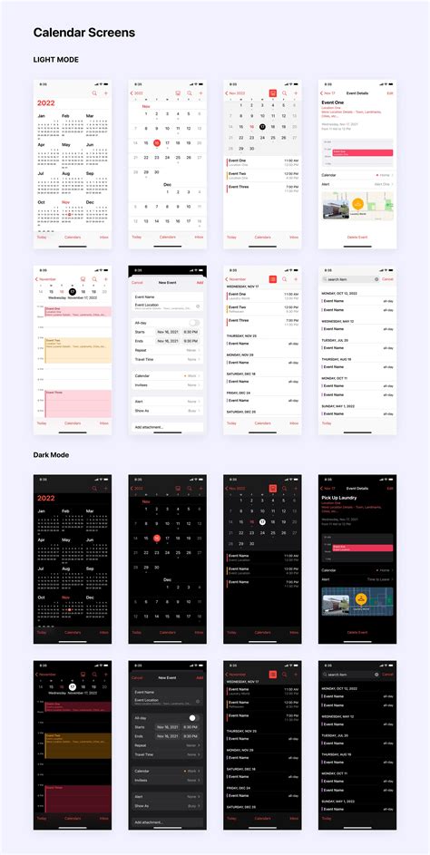 IOS Calendar Redesign On Behance
