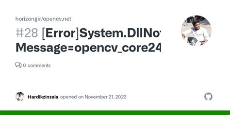 Error Systemdllnotfoundexception Messageopencvcore2413 · Issue 28