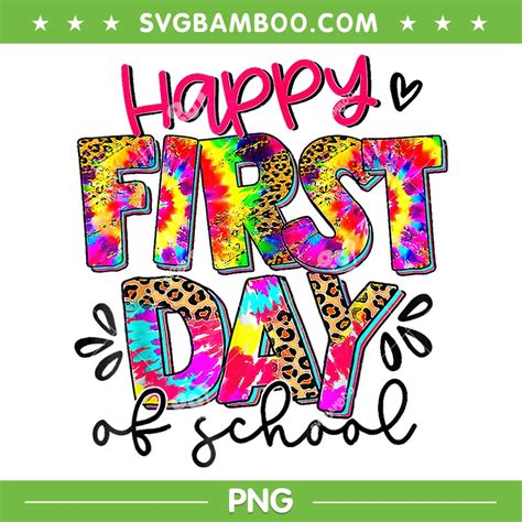 Happy First Day Of School Leopard Png