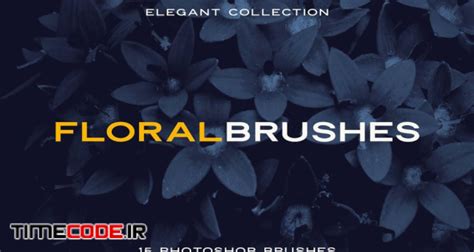 دانلود براش گل فتوشاپ Elegant Floral Brushes For Photoshop تایم کد