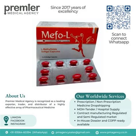 L Methylfolate Softgel Capsules Mefo L At ₹ 270box Vitamin Tablets