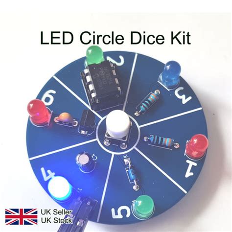Beginners Electronic Circle Led Dice Kit Electronics Kit Shop