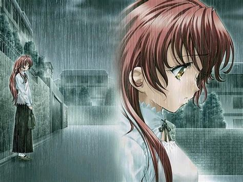 Anime Llorando Bajo La Lluvia Imagui