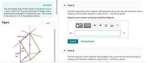Solved Constants Part A The Rectangular Loop Of Wire Shown Chegg