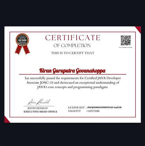 kiran govanakoppa on linkedin certification javadeveloper java