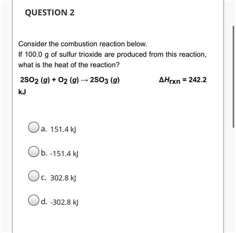 Solved Question 1 Calculate Ahrxn For The Following Reaction
