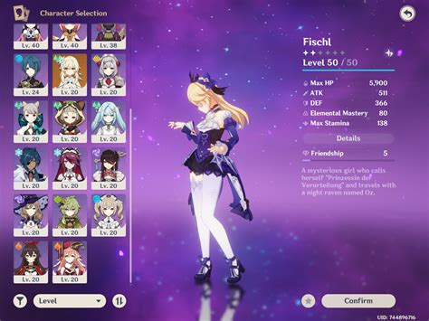 Genshin Fischl Skin Account Ar35 Eu Etsy