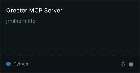 Greeter Mcp Server Glama
