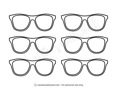 Printable Glasses Pattern Paper Glasses Template New Arrivals