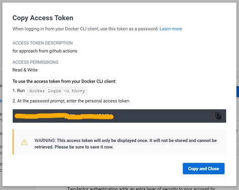 [docker] docker access token 만들기