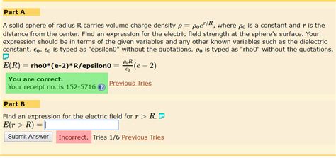 Solved Part A A Solid Sphere Of Radius R Carries Volume Chegg