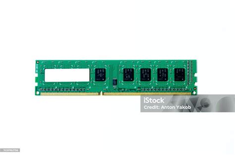 Computer Memory Card Close Up Memory Socket On Board Computer Server