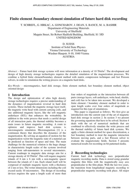 Pdf Finite Elementboundary Element Simulation Of Future Hard Disk