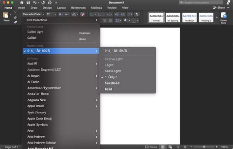font not working in office 2019 · issue 393 · microsoft cascadia code