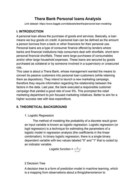 SOLUTION Data Analysis Personal Loan Modeling Studypool