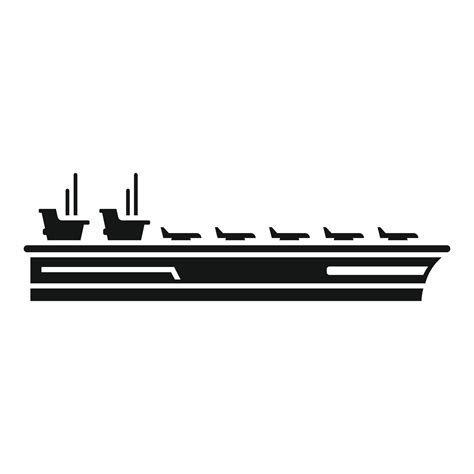 Military Aircraft Carrier Icon Simple Vector Navy Ship 14837588 Vector