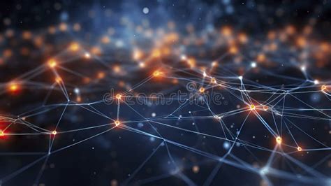 Futuristic Technology Background Network Connection Structure Stock Illustration Illustration