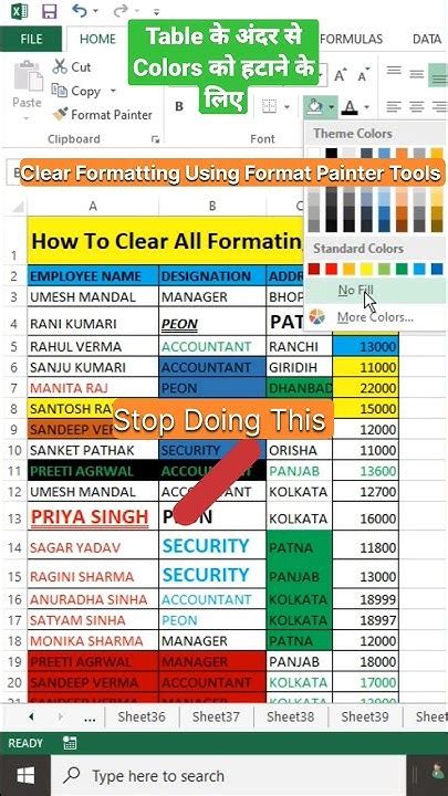 How To Clean All Formatting Quickly Shorts Excel Exceltips Exceltutorial Exceltrick