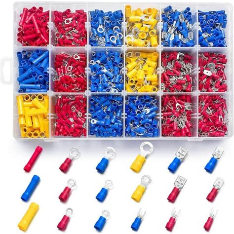 Lukyamzn 1200 Pieces Electrical Insulated Crimp Terminals With Wire