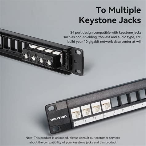 24 Port Unloaded Keystone Patch Panel Durable Network Solution