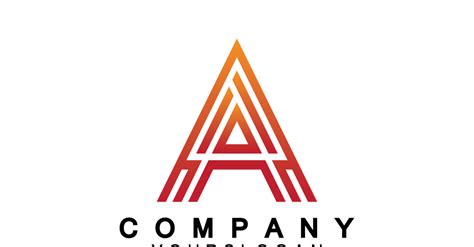 A Letter Initial Name Logo Vector V32 Templatemonster