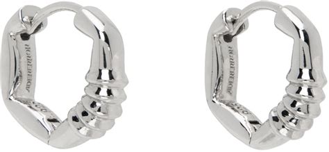 Ader Error Silver Hoop Earrings Ader Error