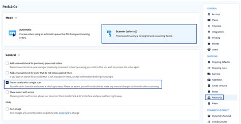 Pack And Go Single Scan Mode Sendcloud Help Center