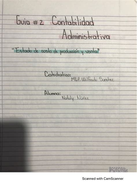 Guía 2 Contabilidad Administrativa Pdf