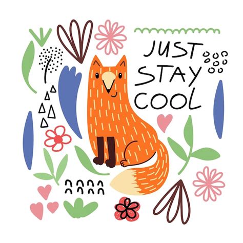 귀여운 여우 프리미엄 벡터