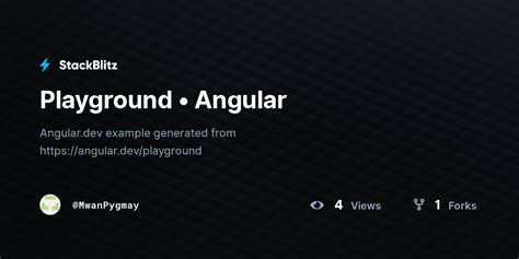 Playground Angular StackBlitz