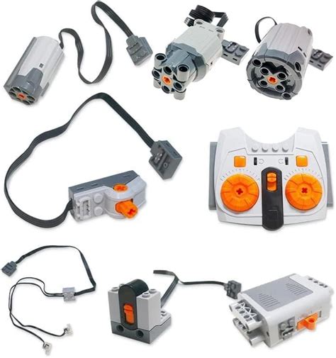 ASTEM 8PCS Power Functions Motor Set Compatible With Lego Speed Remote Control Receiver M L