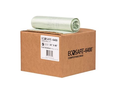 Ecosafe 6400 Certified Compostable Bag Green Bags Extra Strong Leak