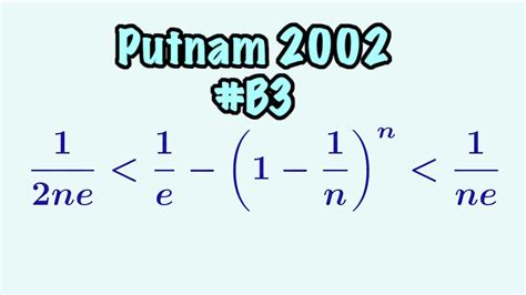 Putnam Exam 2002 B3 Youtube