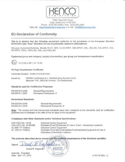EU Declaration Of Conformity 2023 Kenco