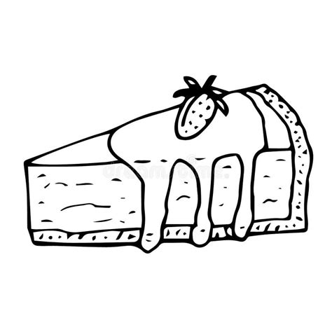 Cheesecake Vector Illustration Hand Drawing Doodle Stock Vector