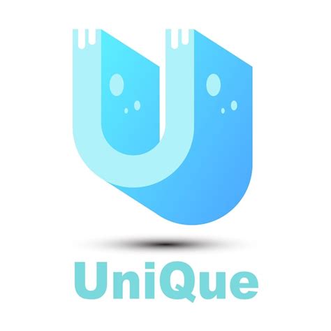 Gradiente Do Logotipo Da Letra U Vetor Premium