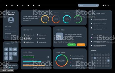 대시보드 Ui 디자인 템플릿 벡터 웹 디자인에 대한 스톡 벡터 아트 및 기타 이미지 웹 디자인 그래픽 사용자 인터페이스 사용자 경험 Istock