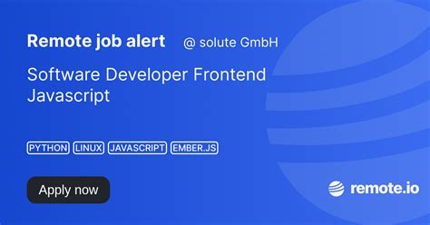 Software Developer Frontend Javascript