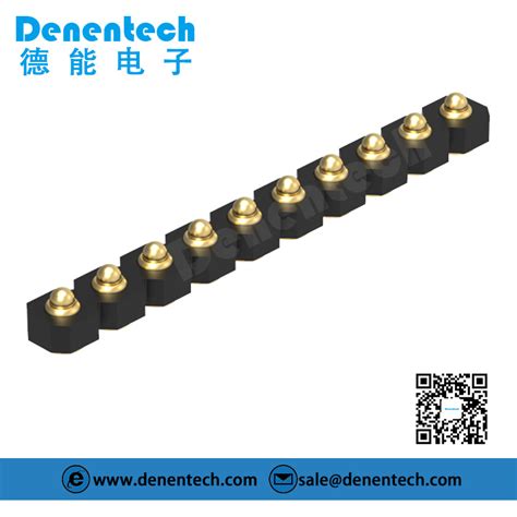 Denentech 254mm Pogo Pin H127mm Single Row Male Straight Smt Spring Loaded Test Probe Pogo Pin