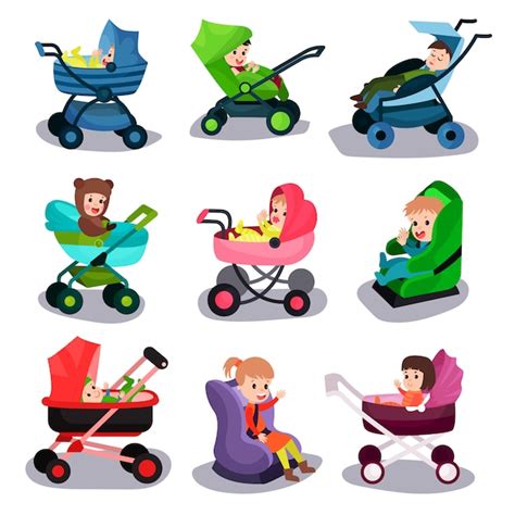 Juego de cochecitos de bebé y asientos para el automóvil transporte