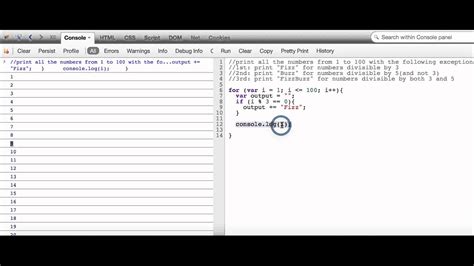 Eloquentjavascript Ch2 2 Fizzbuzz Youtube