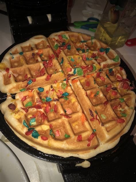 fruity pebble waffles ️🧡💛💚💙💜 #waffle #pridemonth #explore #art #food #rainbow | Easy homemade ...