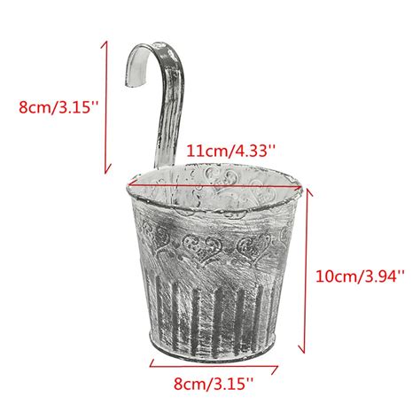 Hanging Balcony Garden Plant Planter Vintage Style Metal Hanging