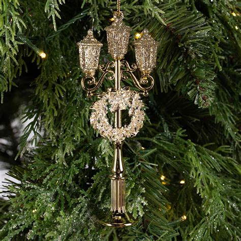 Gold Lamp Post Ornament Cracker Barrel