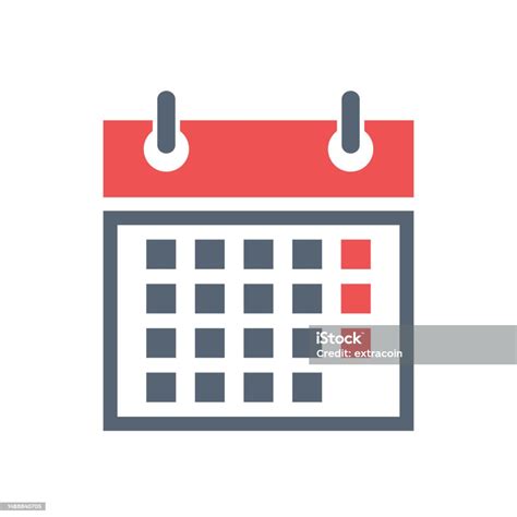 Calendar Flat Icon Calendar Vector Color Symbols向量圖形及更多一個物體圖片 一個物體