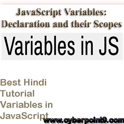Variables In JavaScript Tutorial Notes Study Material Examples In Hindi