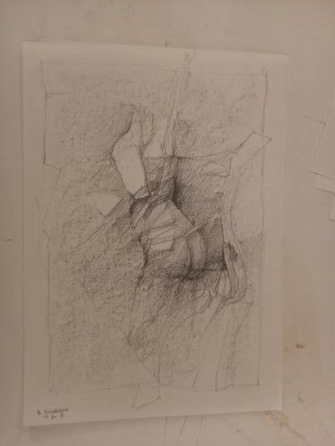 Dessin De Nu Original Signé 33 Atelier B Bourrand Crayon Papier 21x29 Cm Vendu