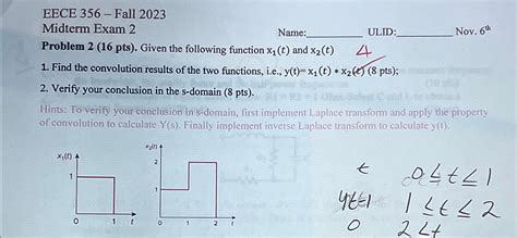 solved eece 356 ﻿fall 2023midterm exam 2name ulid nov